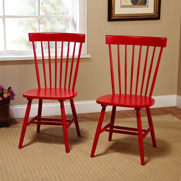 Ebern Designs Aulii Solid Wood Slat Back Side Chair And Reviews Wayfair